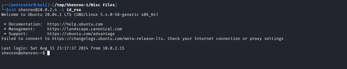 CTF Walkthrough for VulnHub Machine Shenron 1 | Christ Elise